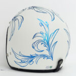 3-895 ホワイトリーフ メッキベースブルー 艶消し仕上げ ヘルメット 72JAM | ジェットヘルメット | 72JAM ジャムテックジャパン