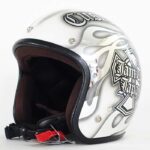 IP-1006 New クロス メッキベース/WHITE | ジェットヘルメット | 72JAM ジャムテックジャパン